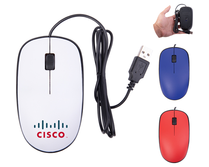 MOUSE ALÁMBRICO CON BOTON SCROLL SAGU A2623 ROJO (A2623) – Printec